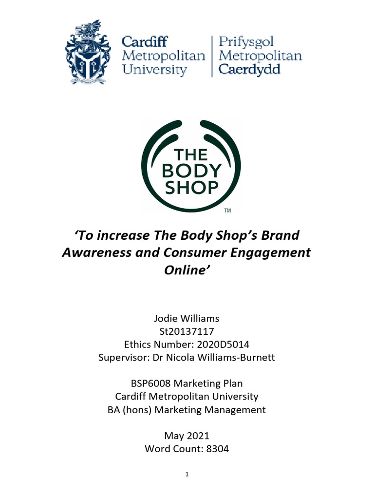 Body Shop Digital Marketing Strategy | PDF | Target Audience | Brand