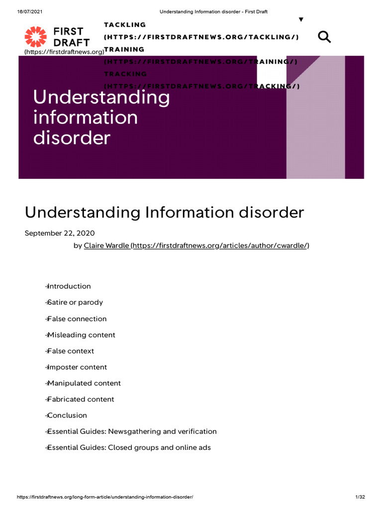 WARDLE Understanding Information Disorder - First Draft | PDF WARDLE Understanding Information Disorder - First Draft | PDF