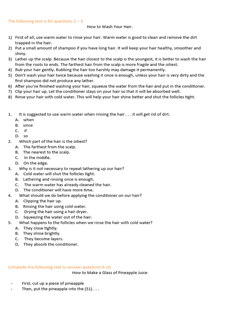 Soal Procedures Text For Students | PDF | Photocopier | Garlic