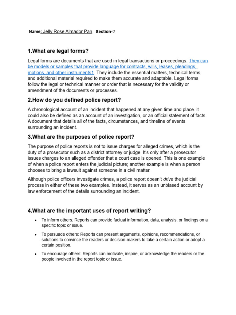 Cdi 8 | PDF | Complaint | Police