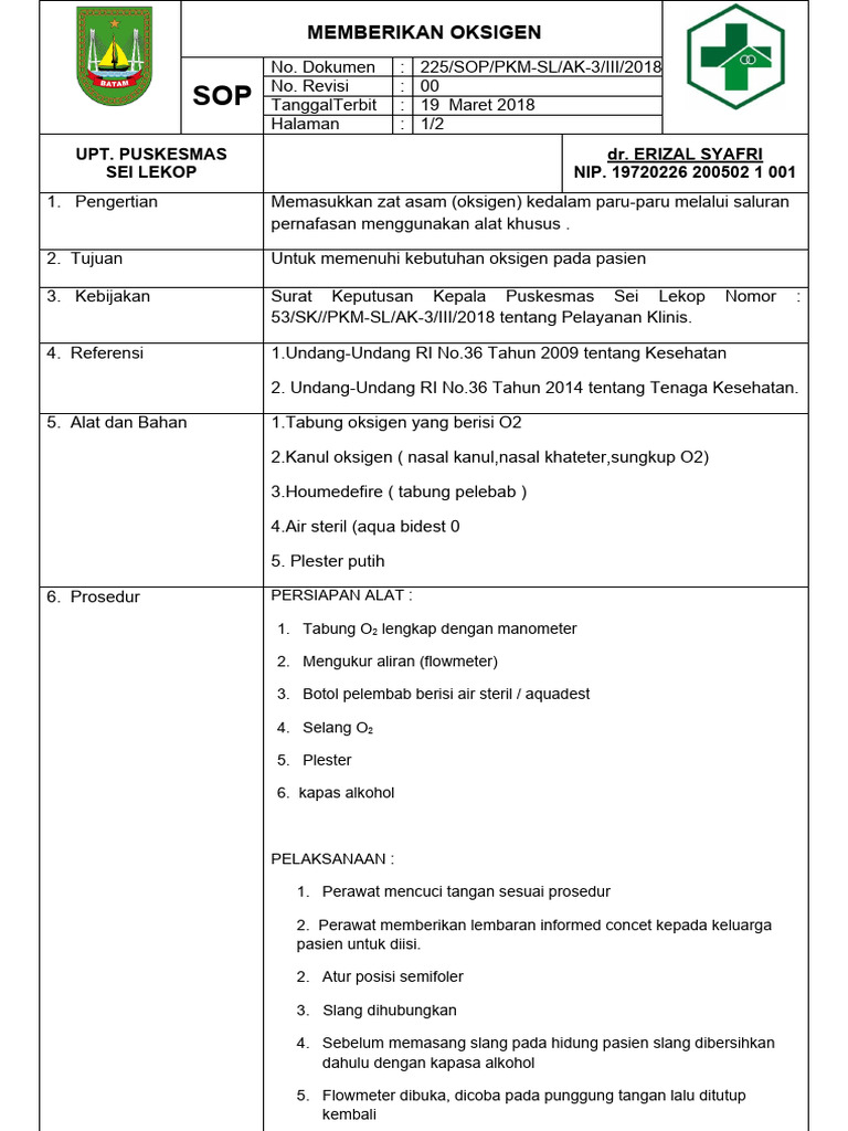 Memberikan Oksigen | PDF