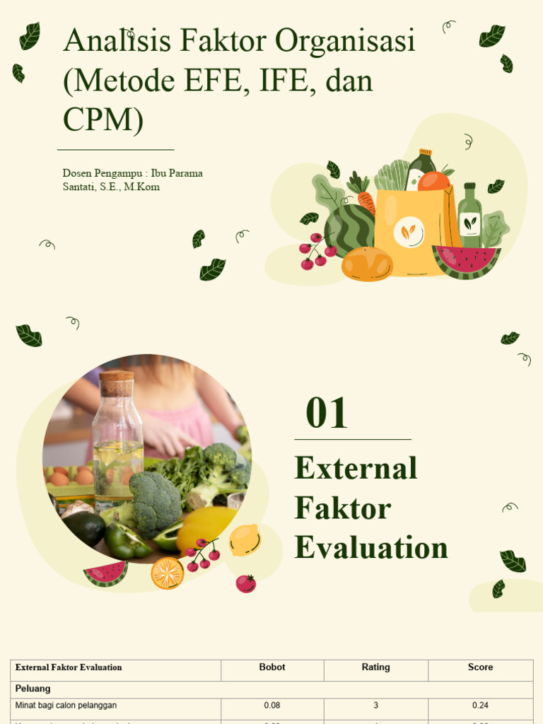 EFE CPM IFE SWOT Manajemen Strategik | PDF