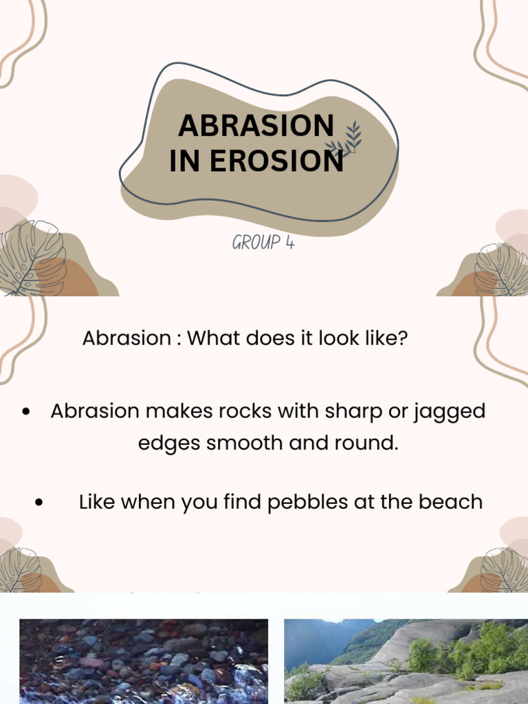 Abrasion in River Erosion Explained | PDF