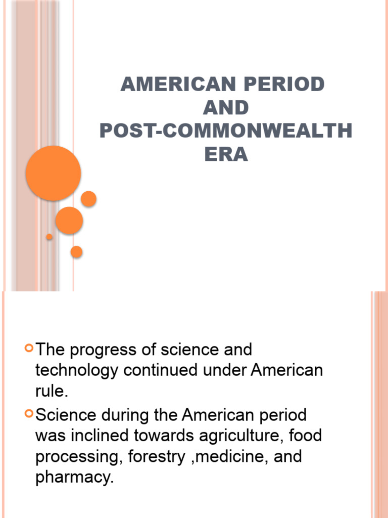 American Period and Post Commonwealth Era | PDF | History