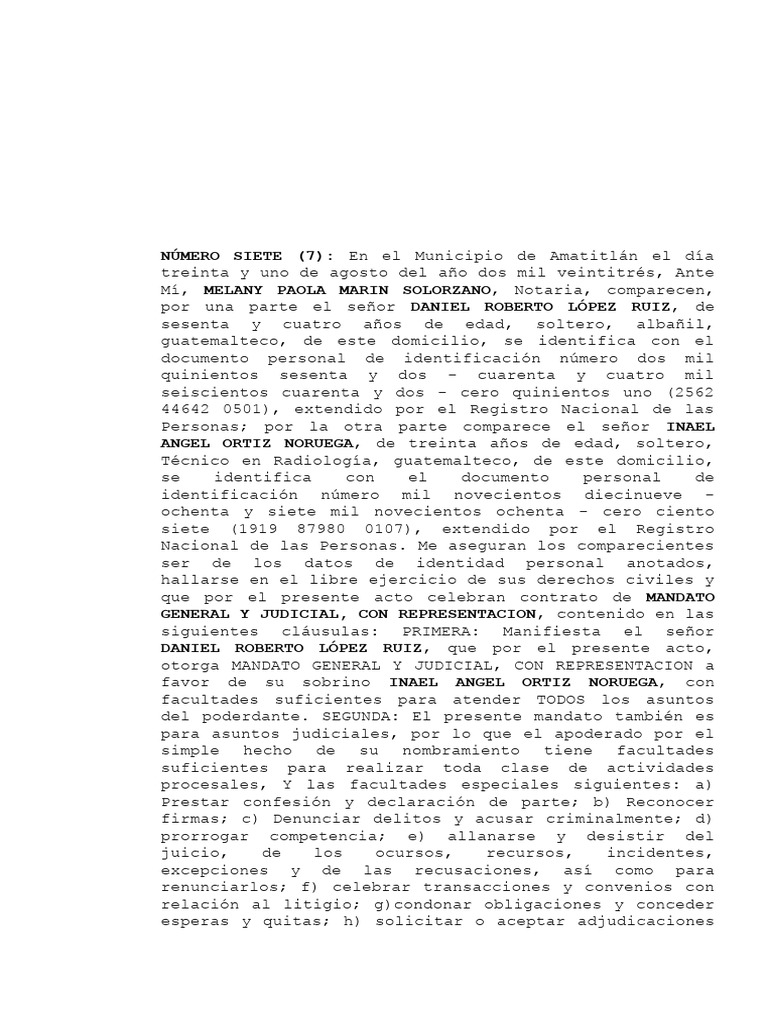 Mandato General y Judicial, Con Representacion. | PDF | Justicia | Crimen y violencia