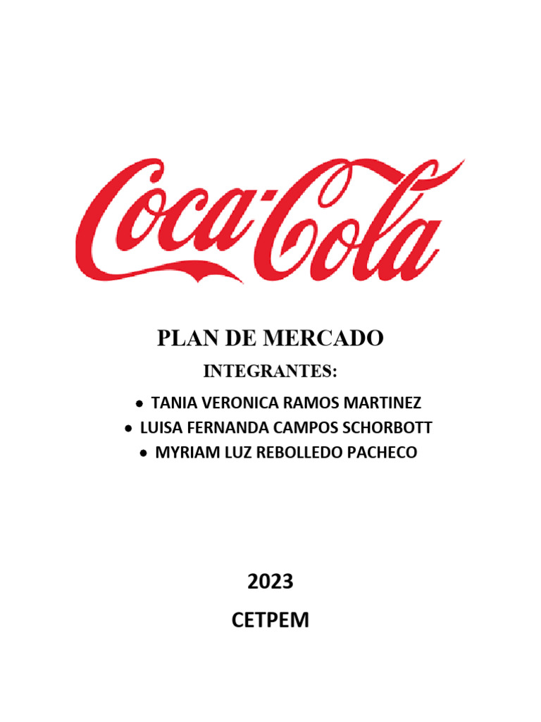 Plan de Mercado | PDF | Marketing | Coca Cola