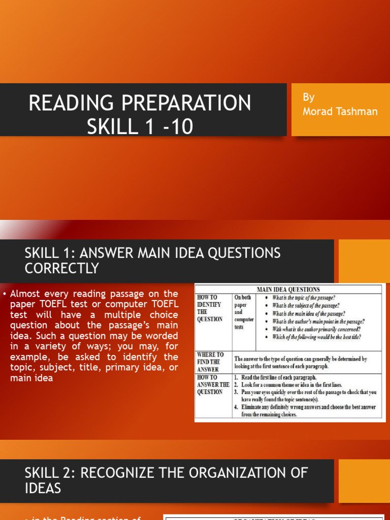 Reading Skills 1-10 | PDF | Test Of English As A Foreign Language | Pronoun
