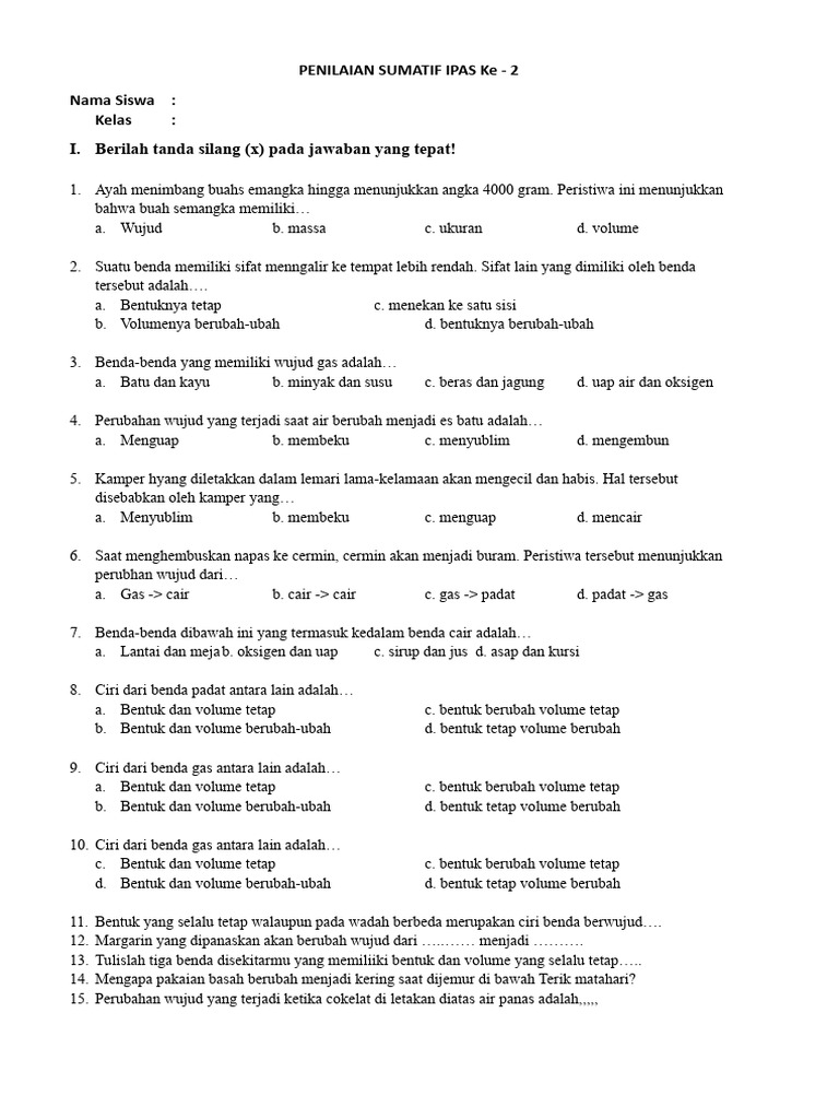 PH IPAS Kelas 4 Kumer | PDF