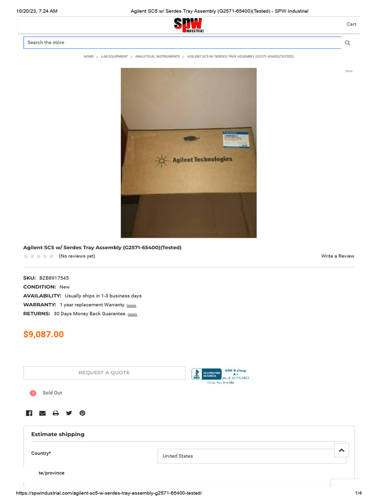 Agilent SC5 Serdes Tray for Labs | PDF | Business | Service Industries