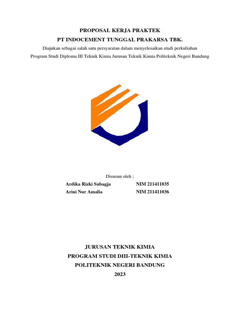 Proposal Kerja Praktek di Indocement | PDF