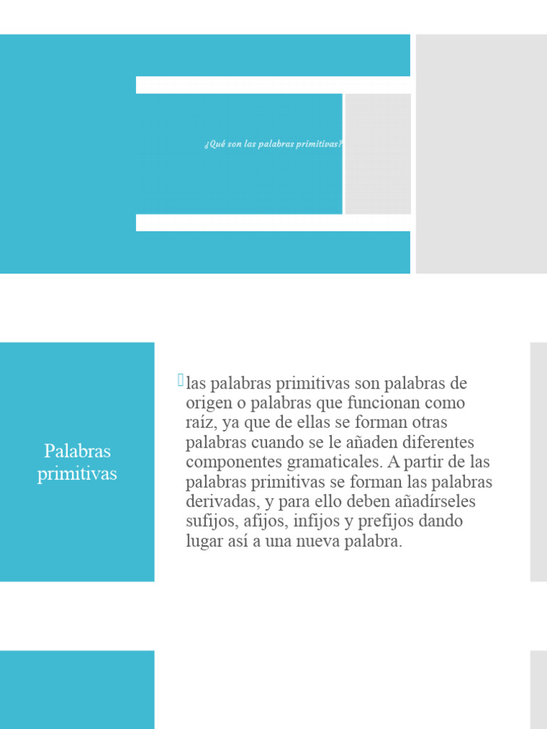 Clase Palabras Primitivas y Derivadas | PDF | Palabra | Comunicación humana