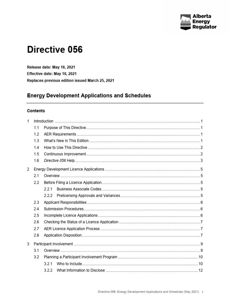 Directive 056 | PDF | Pipeline Transport | License