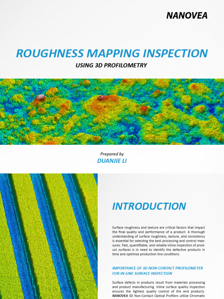 Roughness Mapping Inspection Using Profilometer | PDF | Physical ...
