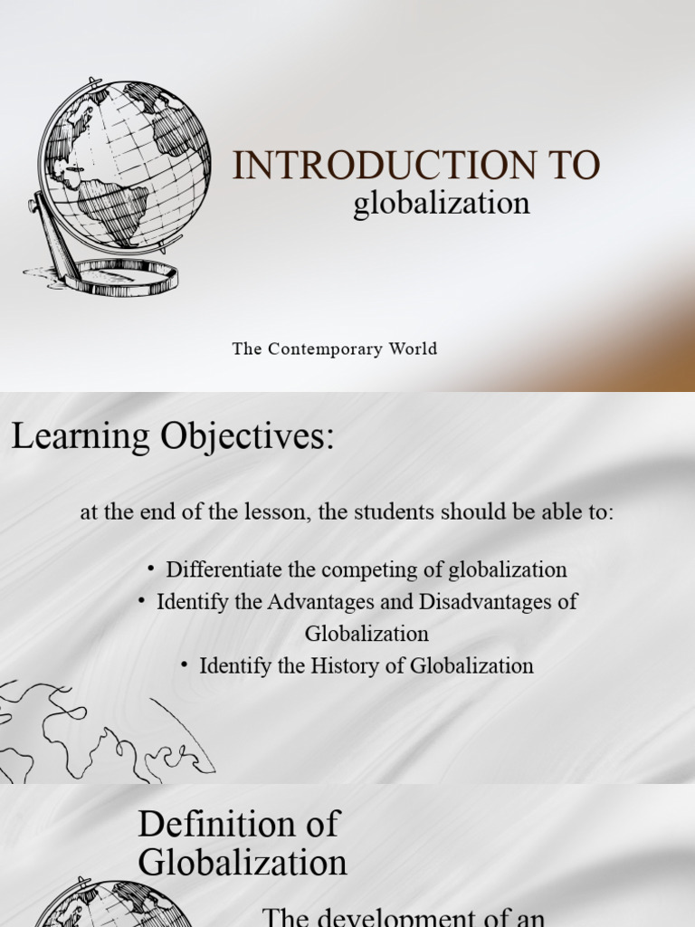 Introduction To GLobalization 1 | PDF | Globalization | Trade