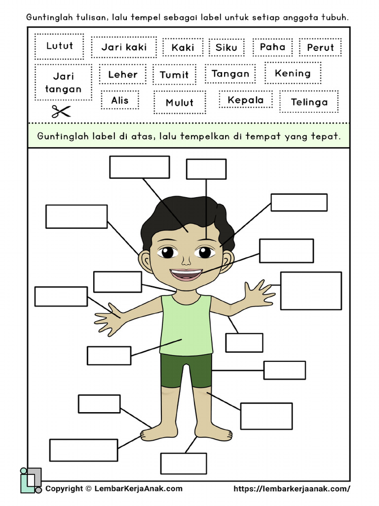 Tema Diri Sendiri - Anggota Tubuh Label | PDF