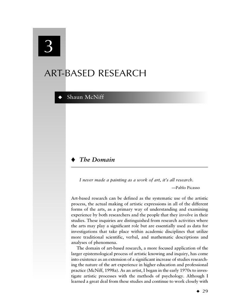 Mc-Niff - Art Based Research | PDF | Philosophy | Science & Mathematics