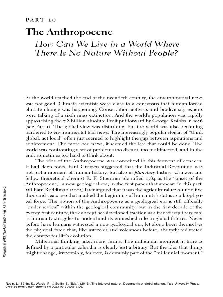 The Future of Nature Documents of Global Change - (PART 10 The ...