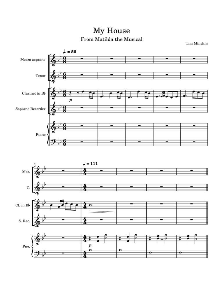 My House (Matilda) | PDF