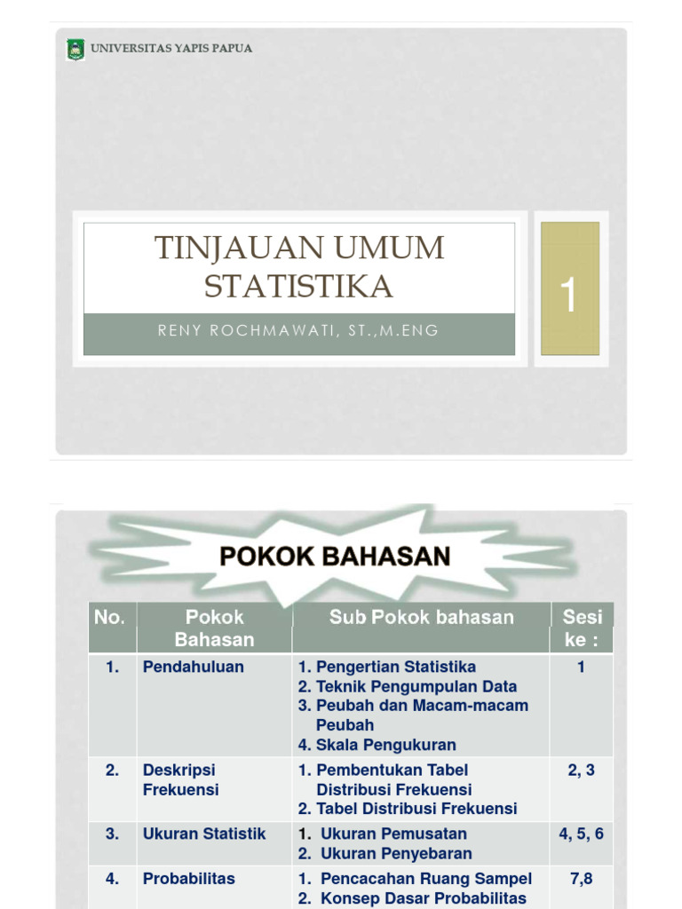 Pertemuan 1. Statistik | PDF