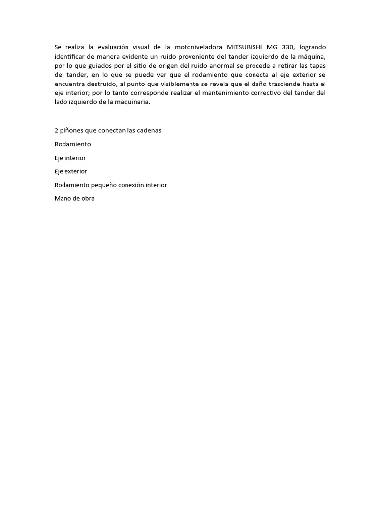 Motoniveladora MITSUBISHI MG 330 Parte 1 | PDF