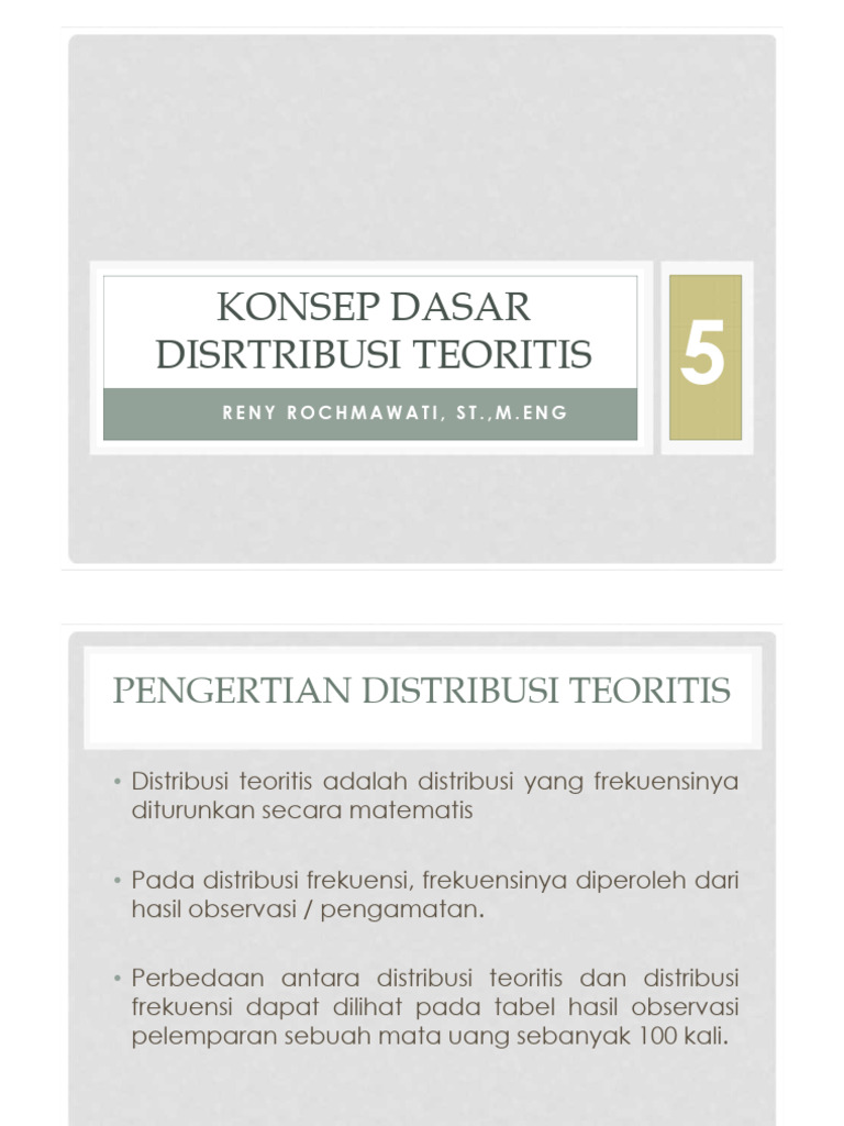 Distribusi Teoritis dalam Statistik | PDF | Kajian Bahasa Asing ...