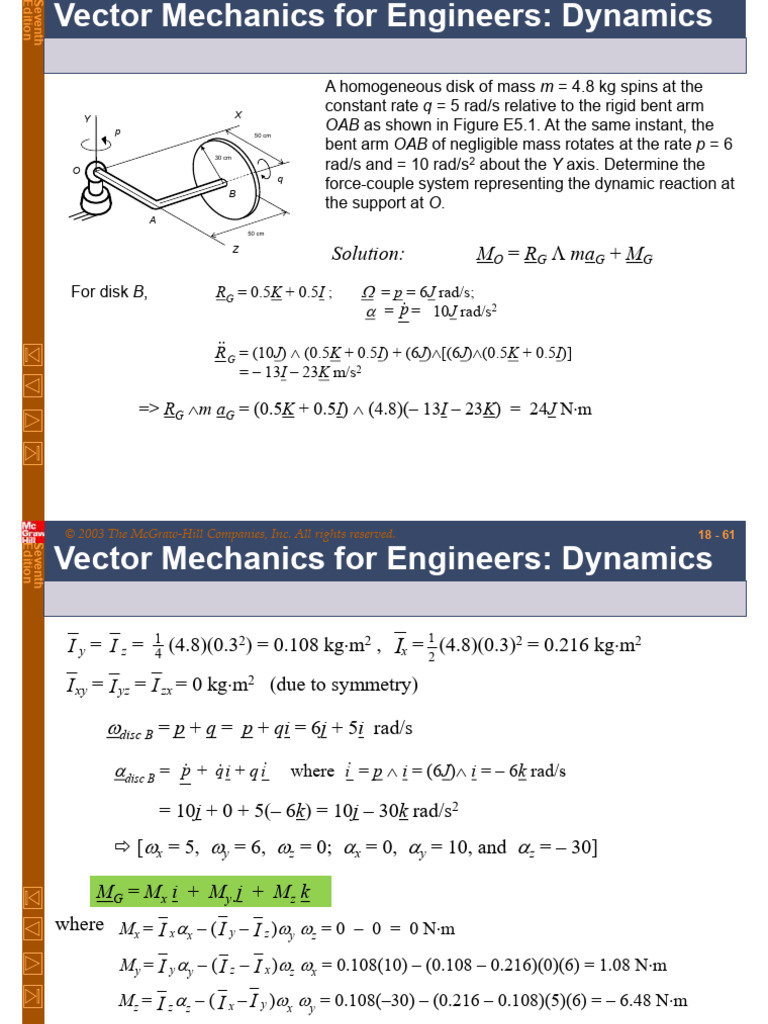 MEC 420 Example 3D - Dynamic Reaction | PDF | Physics | Physical Sciences
