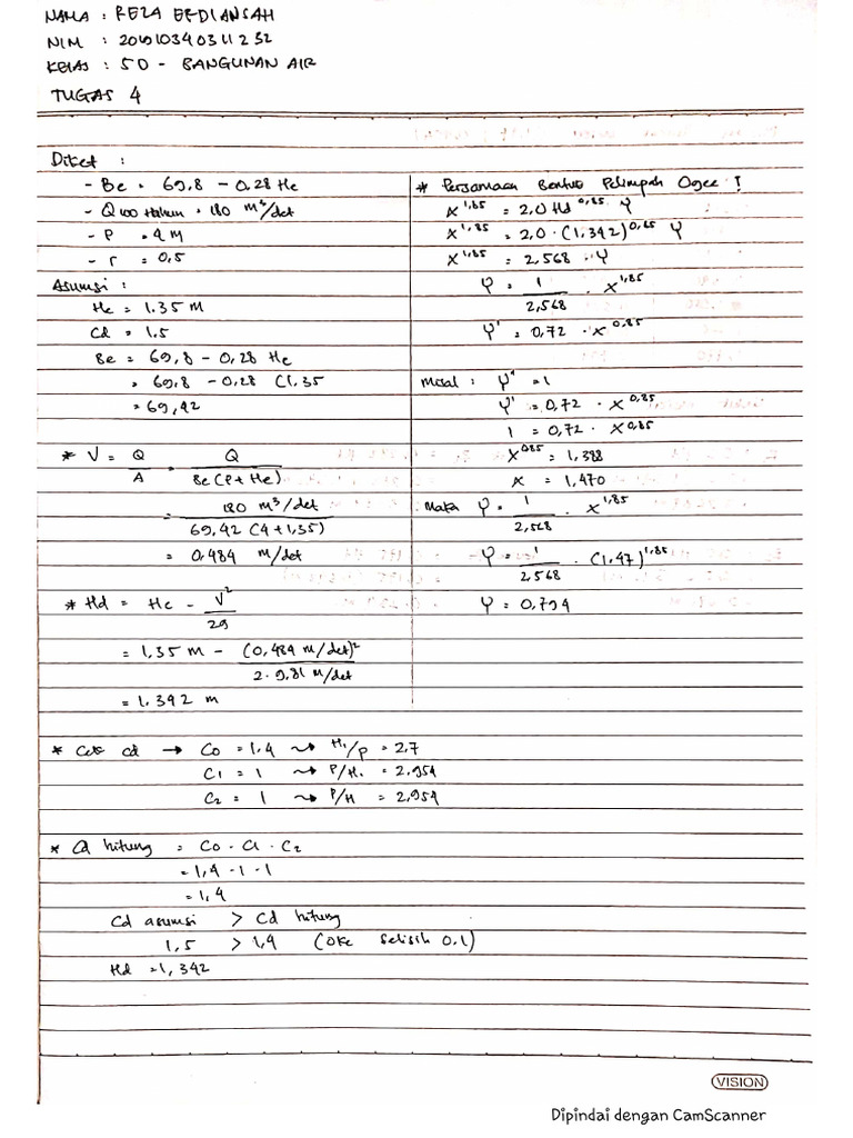 Perencanaan Mercu Bendung Ogee | PDF
