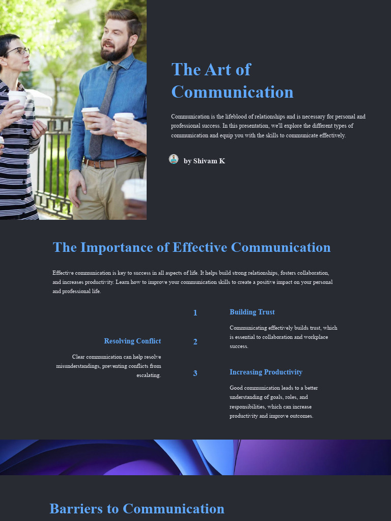 The Art of Communication | PDF | Communication | Body Language