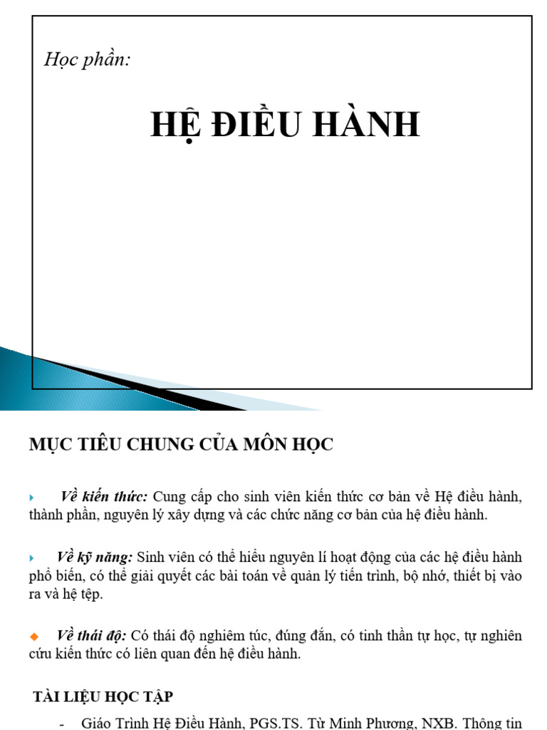 BaiGiang HeDieuHanh 2023 PDF | PDF