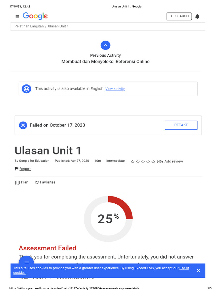 Ulasan Unit 1 - Google | PDF