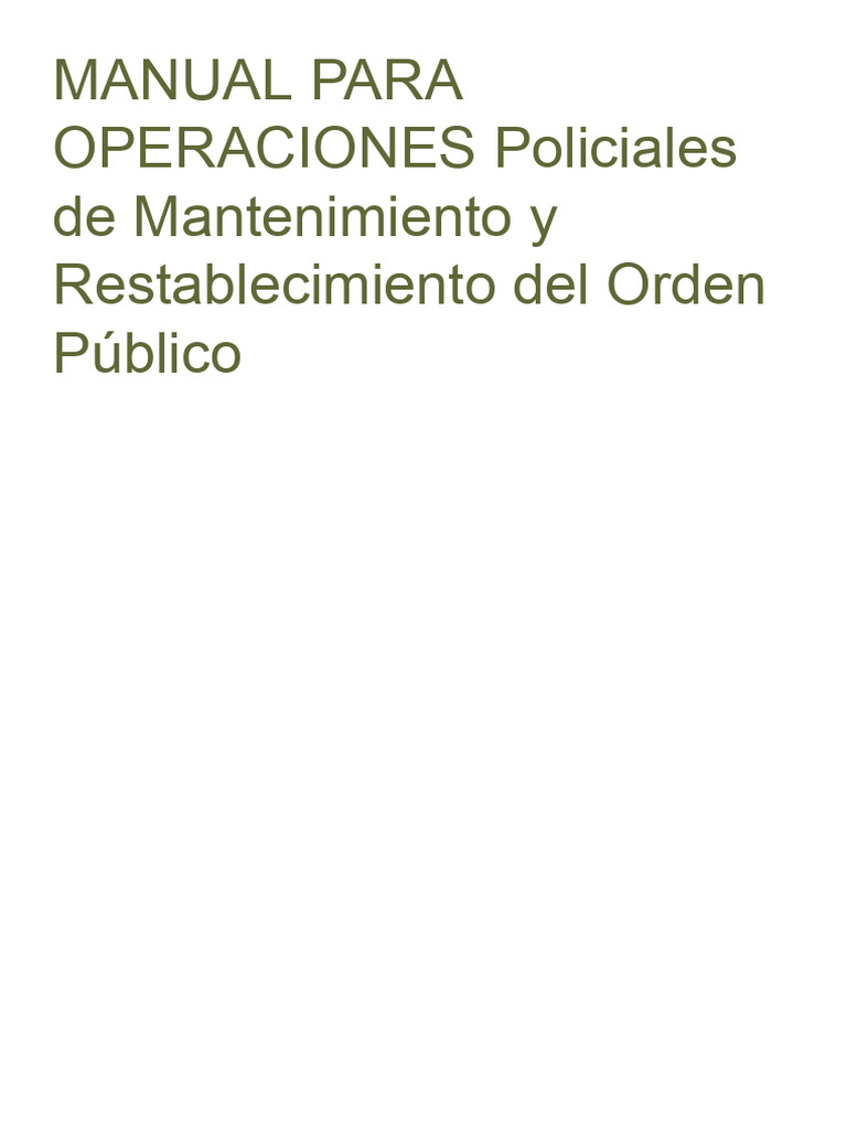 Manual Mop | PDF | Policía | Ley humanitaria internacional