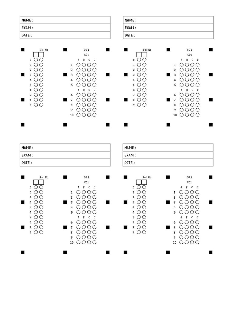 Answer Sheet | PDF