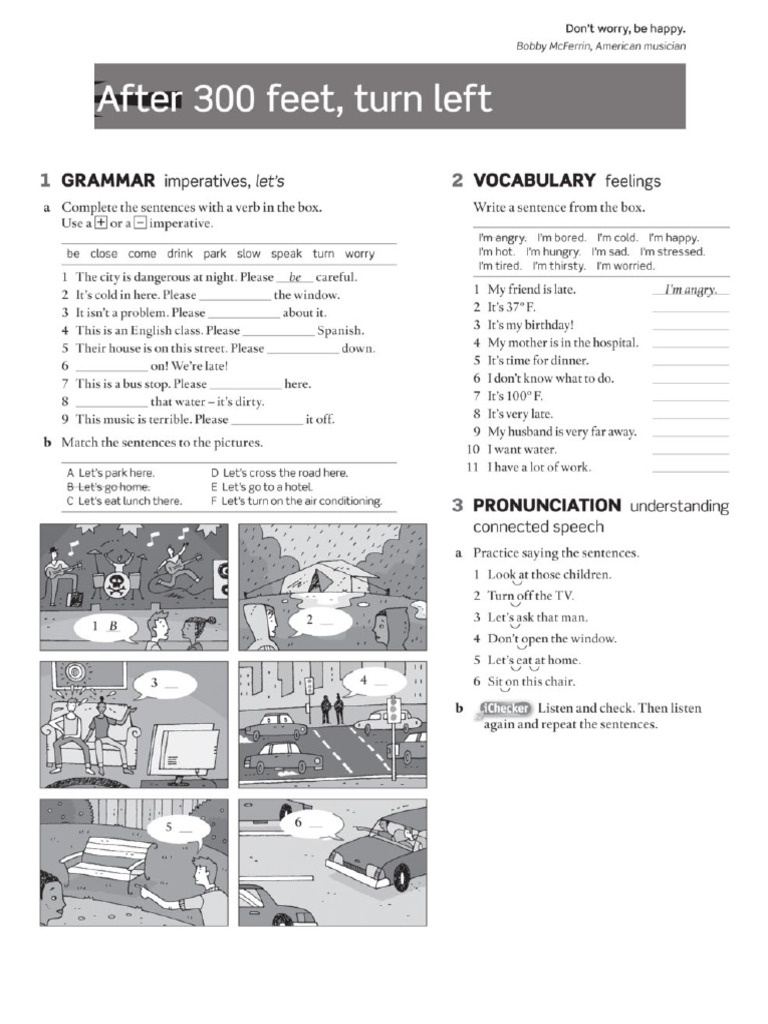 2C After 100 Meters Turn Right Workbook | PDF