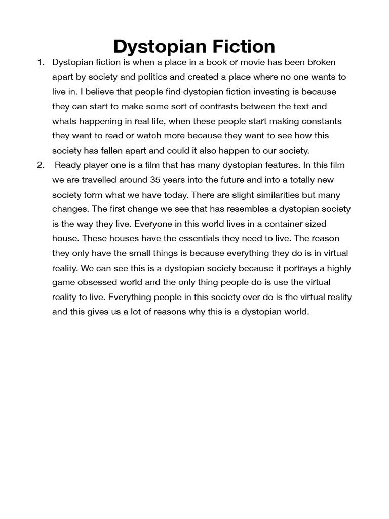 Dystopian Fiction | PDF