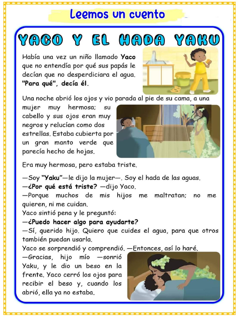Ficha Lectura - Yaco y El Hada Yaku - Letra y | PDF