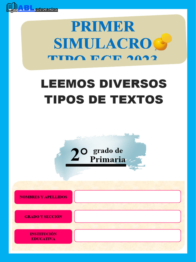Primer Simulacro Tipo Ece - Comu 2do | PDF