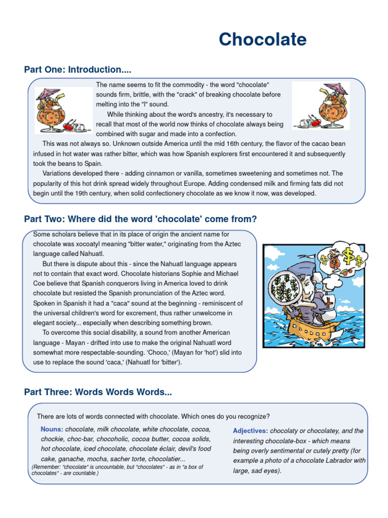 Chocolate: Part One: Introduction... | PDF | Chocolate | Confectionery