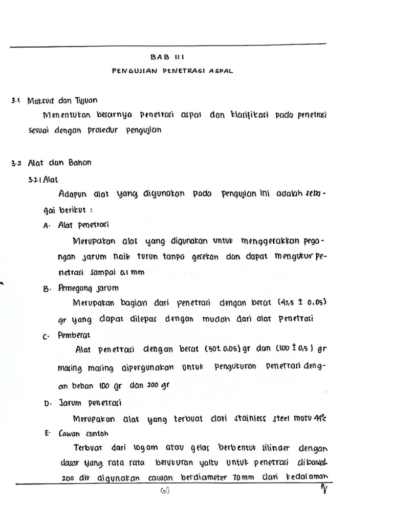 Penetrasi Aspal Lengkap | PDF