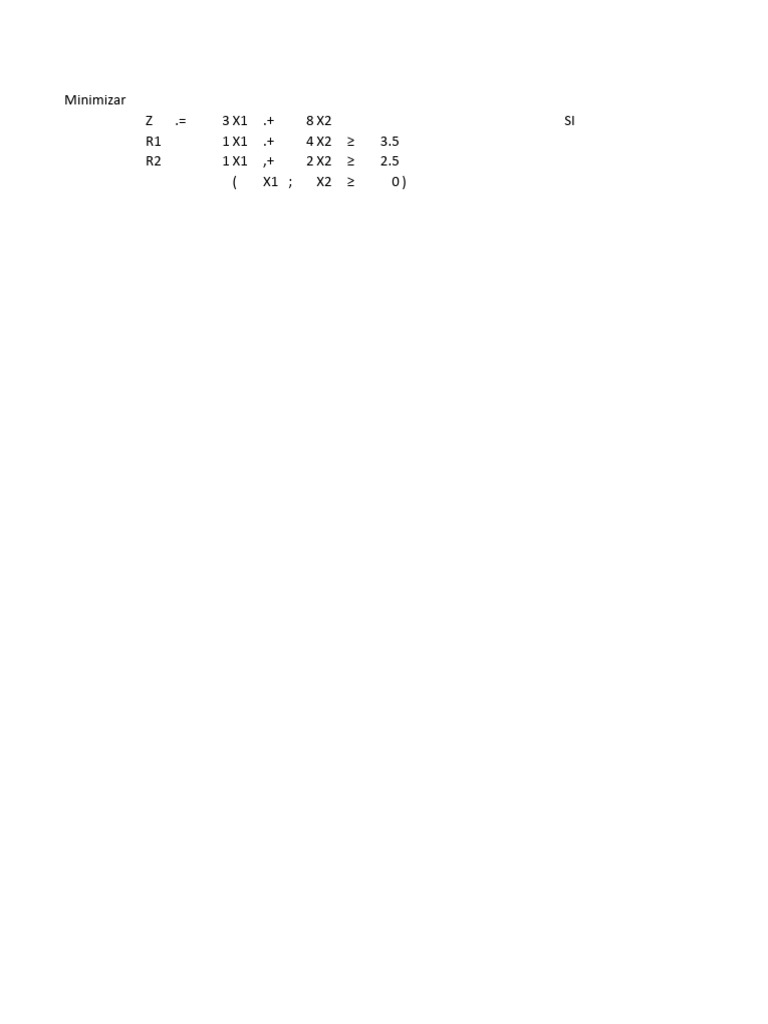 Ejercicio Simplex Con Solver | PDF