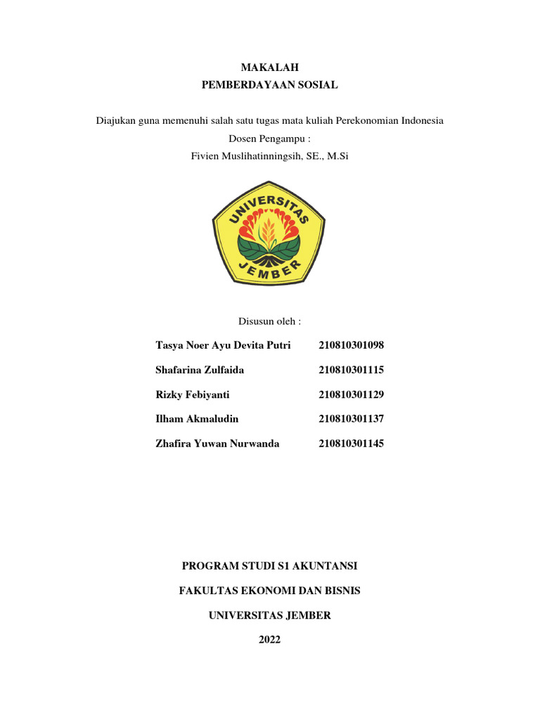 Pemberdayaan Sosial Kelompok 3 | PDF