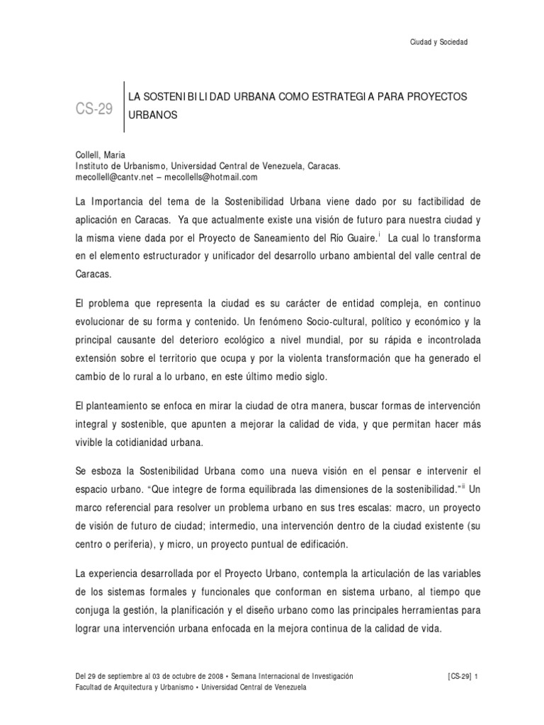 Estrategias de Sostenibilidad Urbana | PDF | Sustentabilidad | Urbanismo