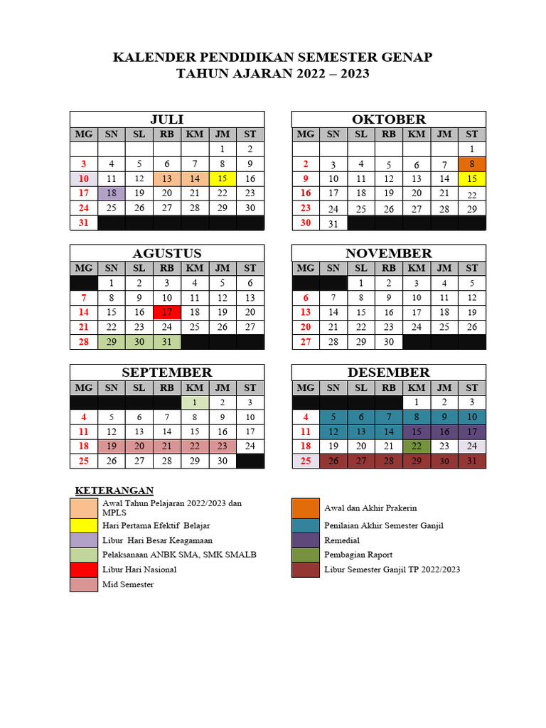 Kalender Pendidikan | PDF