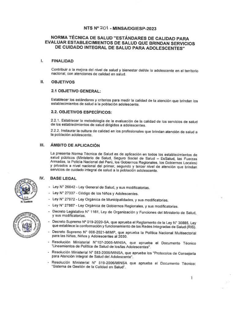 NTS #201 - Minsa | PDF