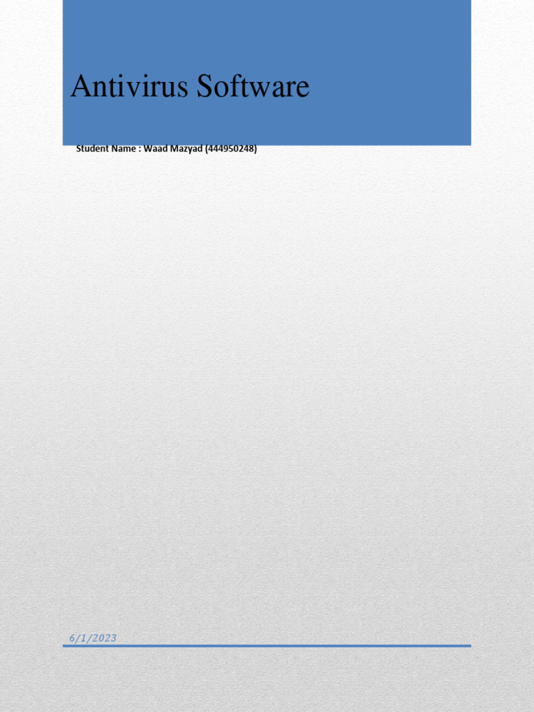 Antivirus | PDF | Malware | Antivirus Software