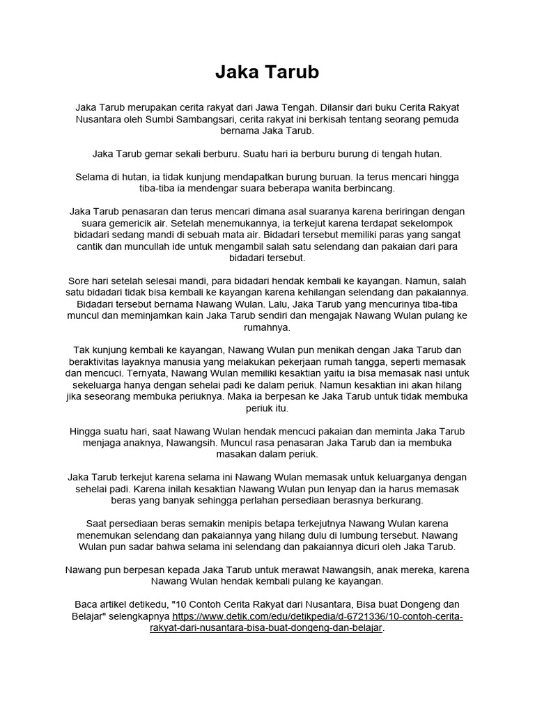 Jaka Tarub | PDF