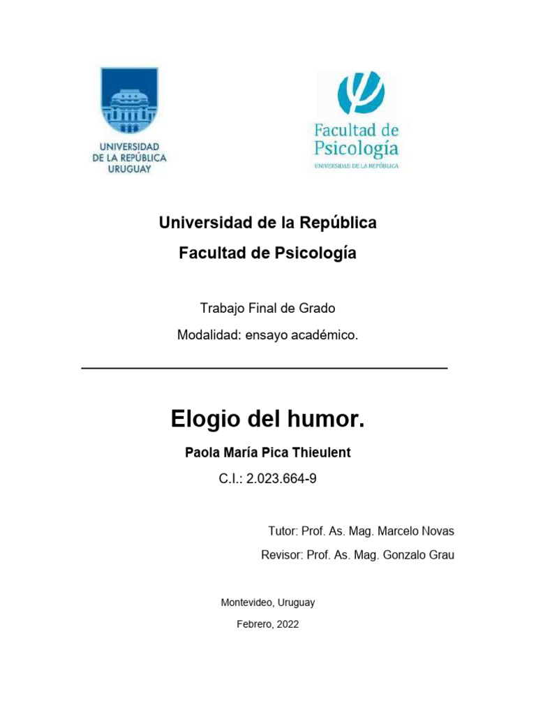 Paola Pica TFG Final | PDF | Jacques Lacan | Psicoanálisis