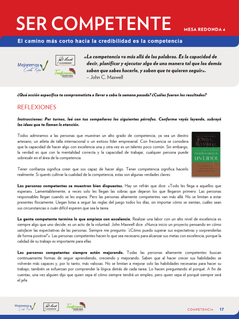Mesa Redonda 4 Ser Competente | PDF