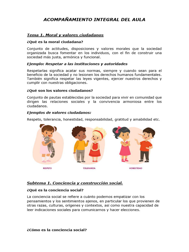 Acompañamiento Integral Del Aula | PDF