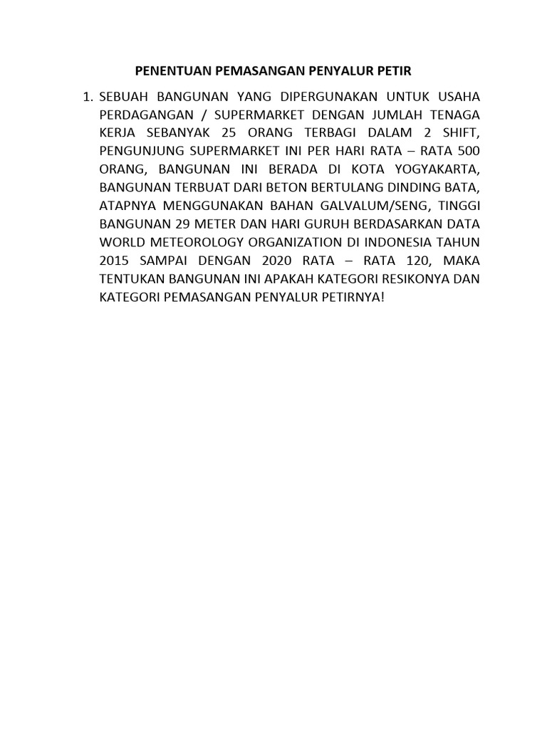 Penentuan Pemasangan Penyalur Petir | PDF