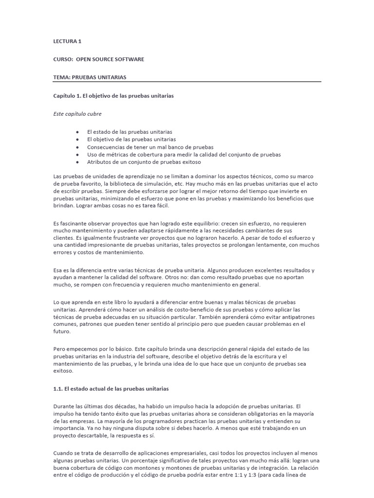 Pruebas Unitarias | PDF